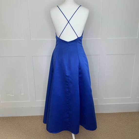 Vintage Y2K blue satin ankle length prom, party, even… - Gem
