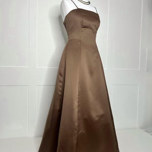 Vintage Prom Dress, Retro Graduation, 1990s Brown Lace up Back, Retro ...