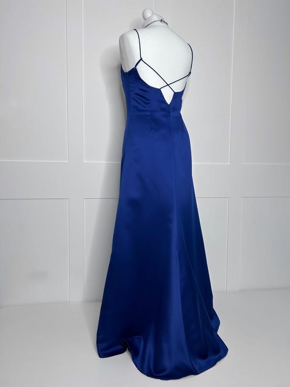 Vintage prom dress, retro graduation, 1990s blue, eve… - Gem