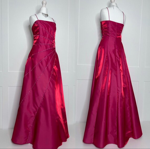 Vintage prom dress, retro graduation, 1990s irridesce… - Gem