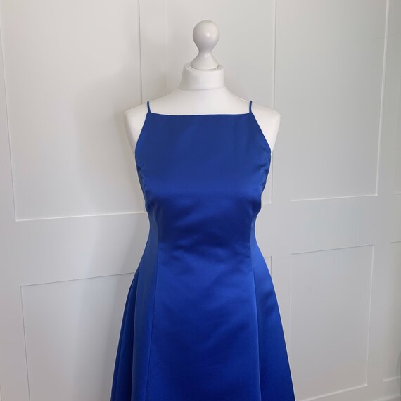 Vintage Y2K blue satin ankle length prom, party, even… - Gem