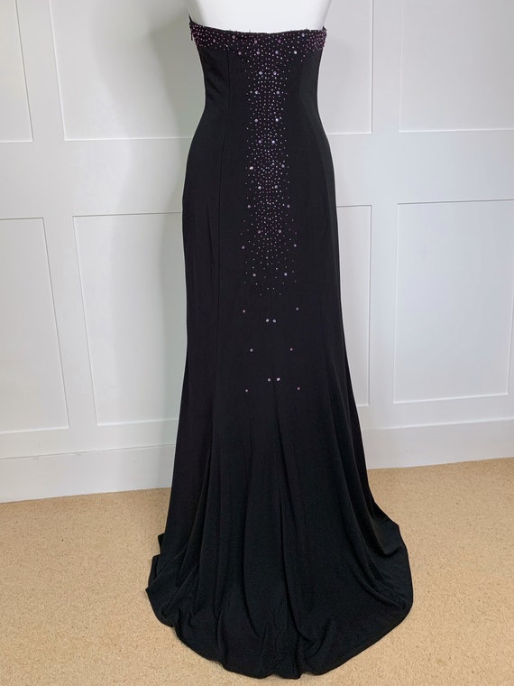 Vintage prom dress, retro graduation, 1990s black hal… - Gem