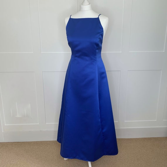 Vintage Y2K blue satin ankle length prom, party, even… - Gem