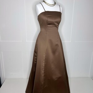 Vintage Prom Dress, Retro Graduation, 1990s Brown Lace up Back, Retro ...