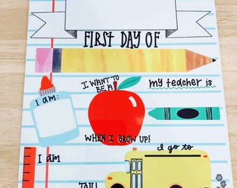 Personalized Back to School Dry Erase Board - Etsy