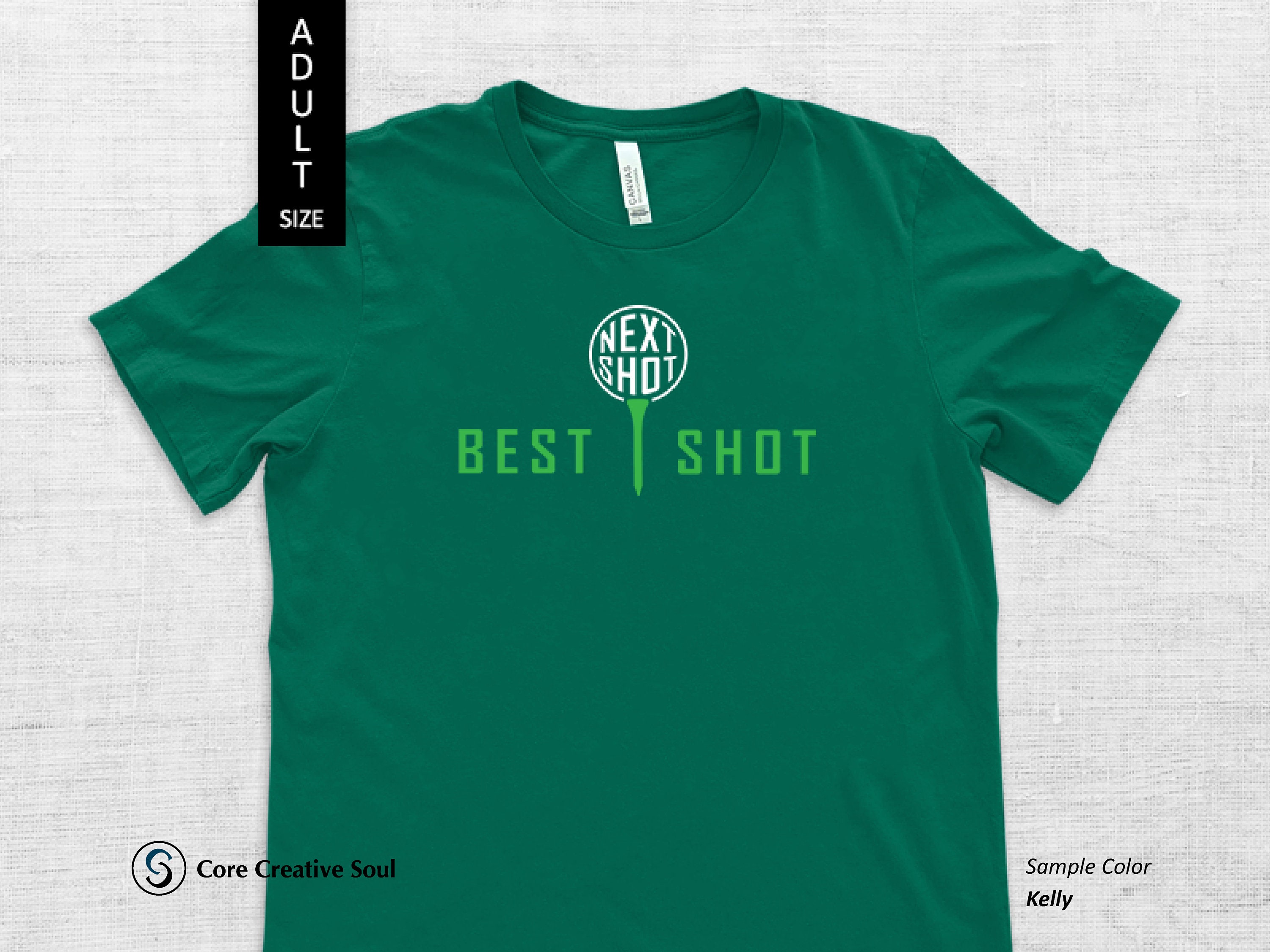 Golf, ADULT, Next Shot Best Shot, Golf Tee & Ball, Short Sleeve, T ...