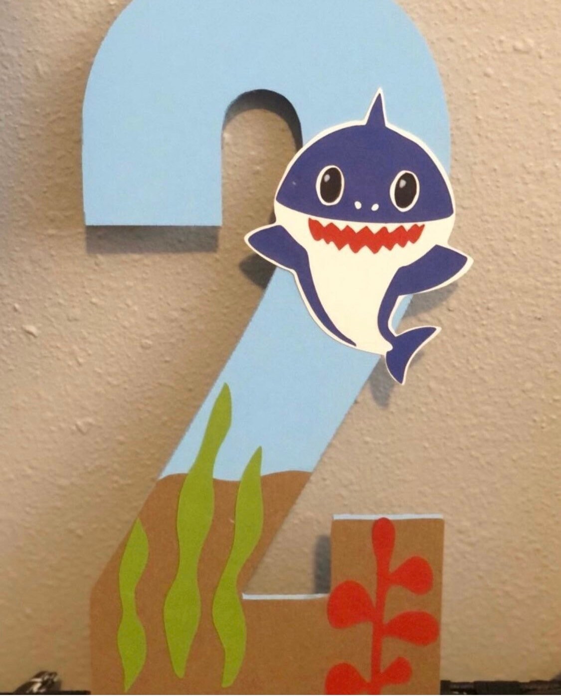 Baby Shark Theme Decorative Letters/numbers | Party Decorations | Photo ...