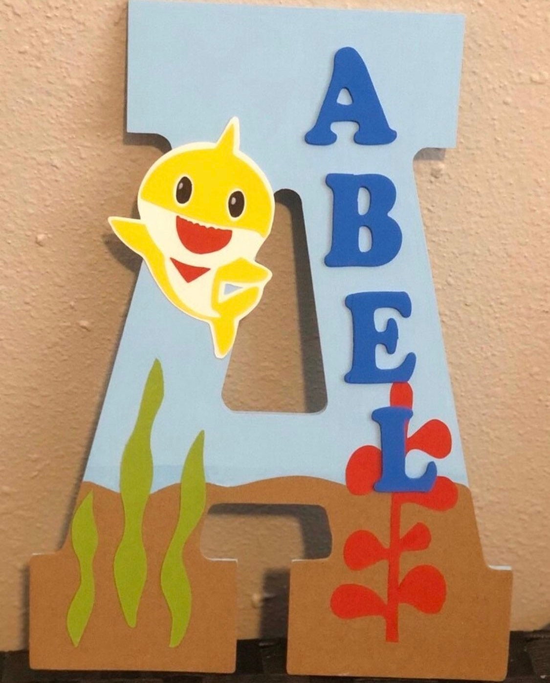 Baby Shark Theme Decorative Letters/numbers | Party Decorations | Photo ...