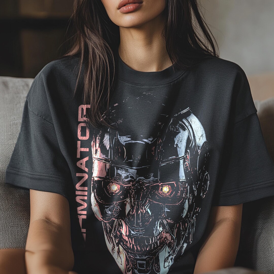 Retro Terminator Movie T-shirt, Arnold Schwarzenegger 80s Tee, Vintage ...
