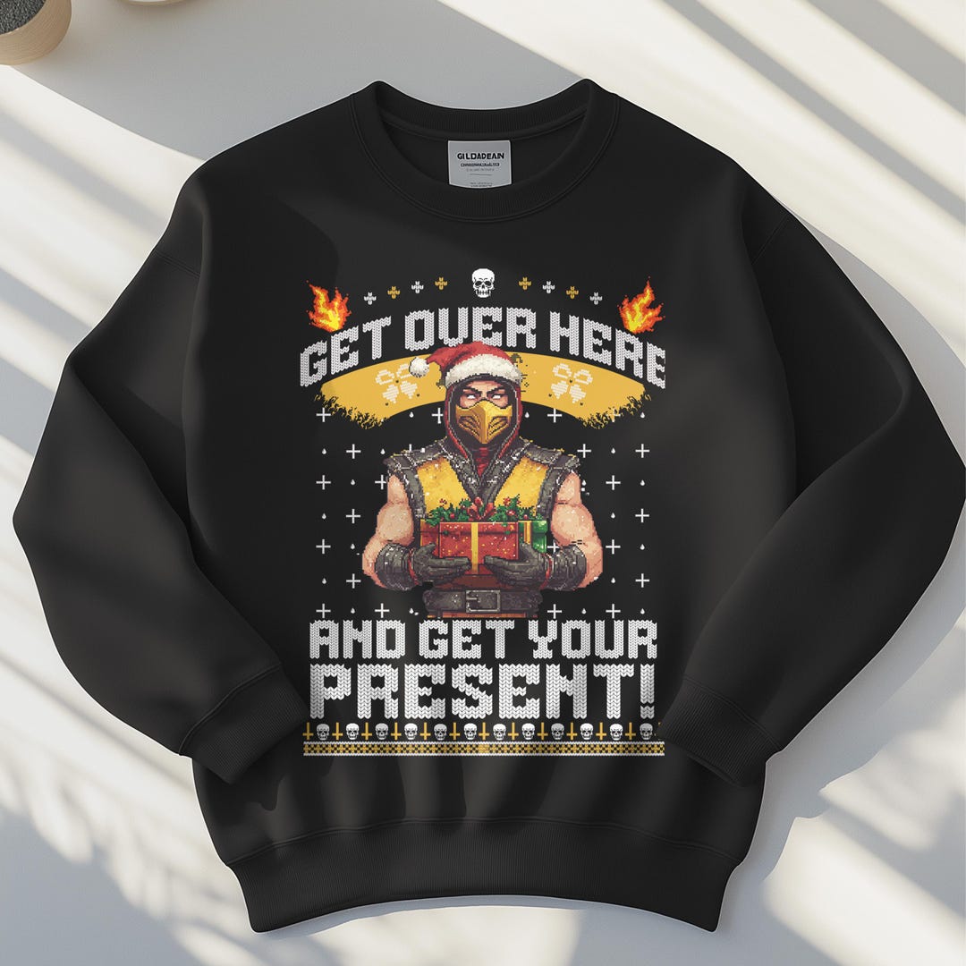 Retro Gaming Scorpion Ugly Christmas Sweatshirt Gamer Gift Idea, Arcade ...