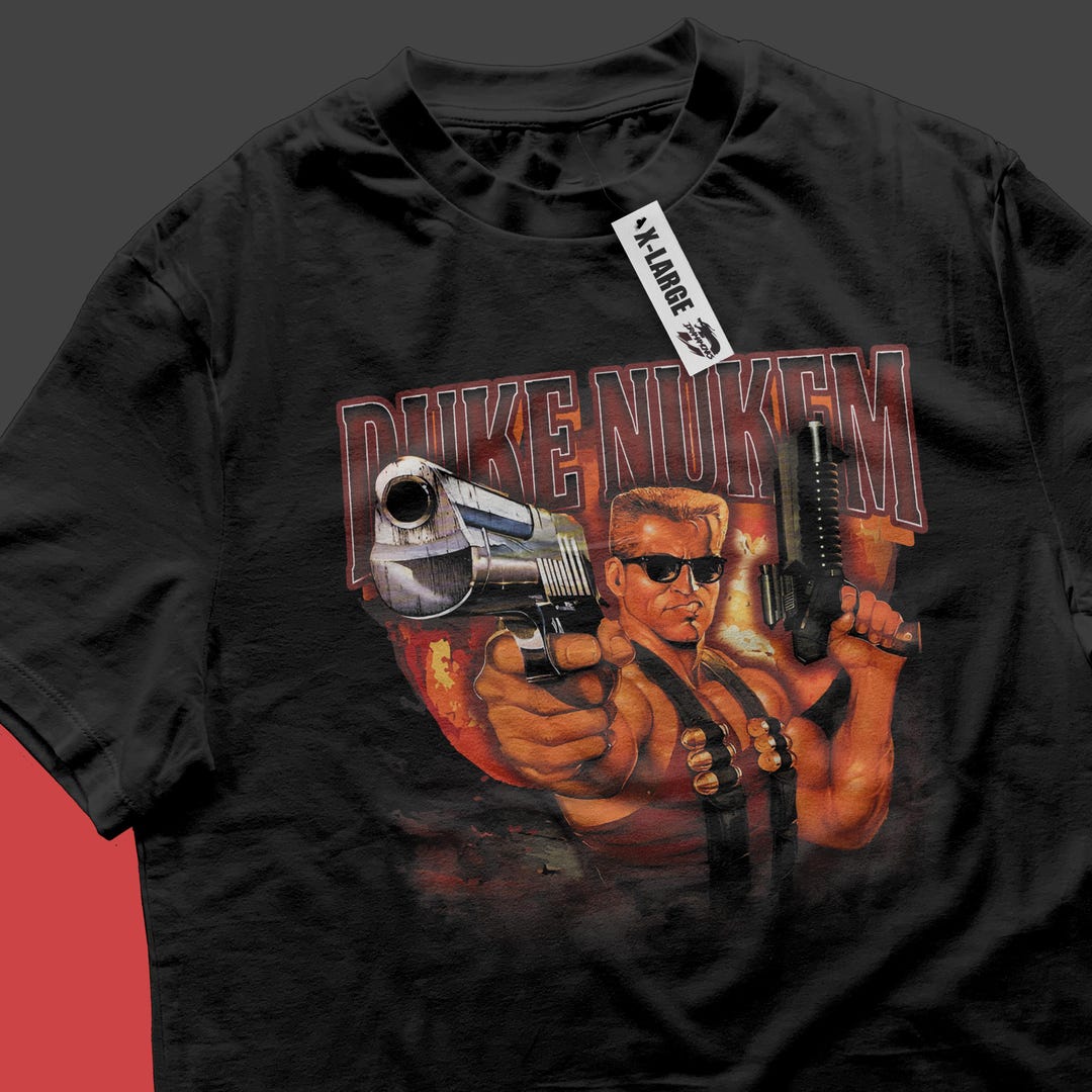 Duke Nukem Gaming 80s 90s Series Retro Vintage Nostalgia Gamers T-shirt ...