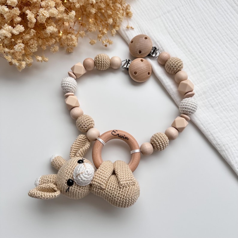 Personalized Giraffe Set: Stroller Chain Pendant, Pacifier Chain ...