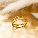 Double Band Ring With Astro Motif, Moon and Stars Silver Made of Real ...