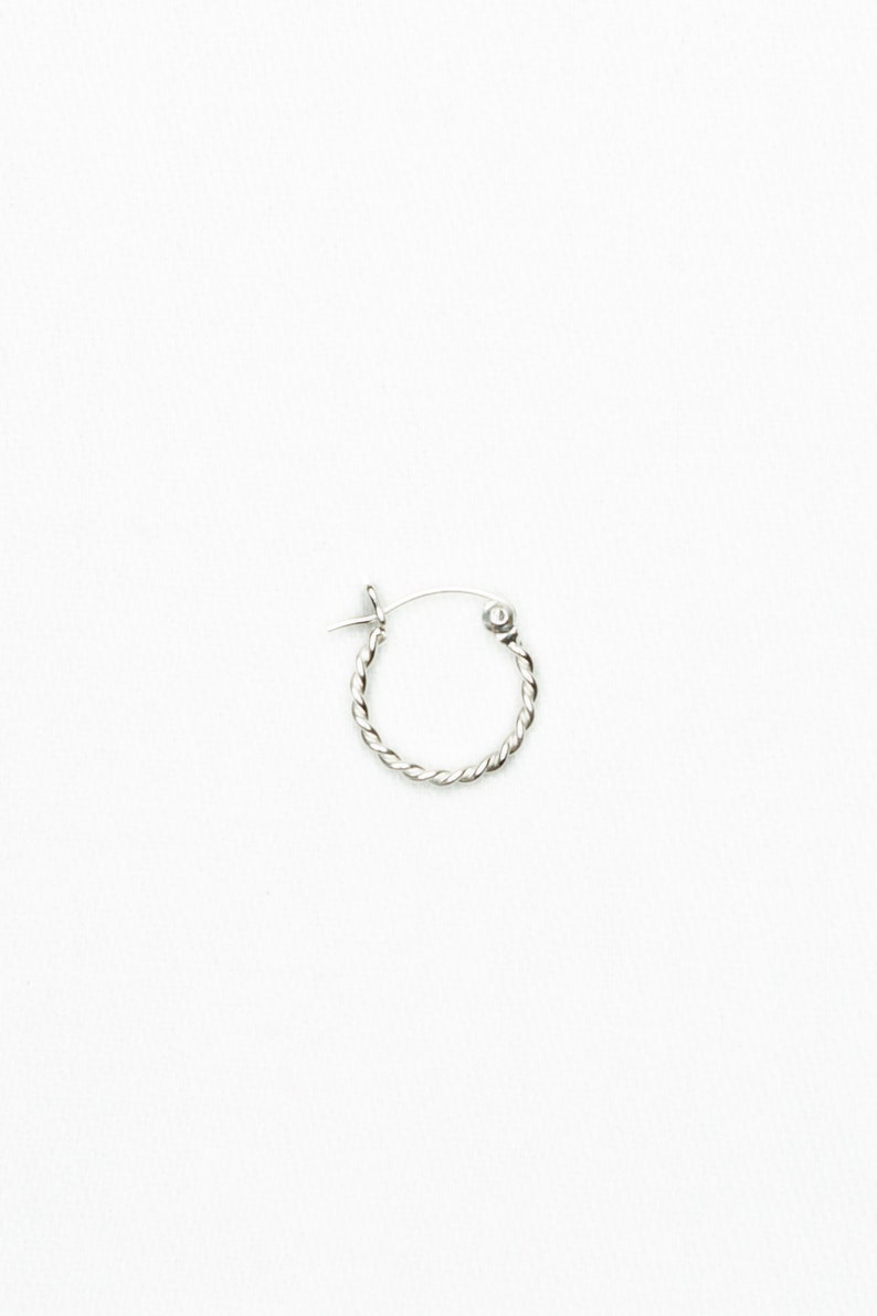 925 Sterling Silver Alteria Hoops, Open Twisted Braided Silver Hoop ...