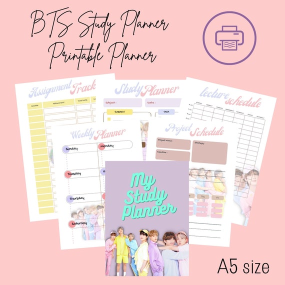 BTS Student Planner Printable Planner ARMY Student Planner - Etsy