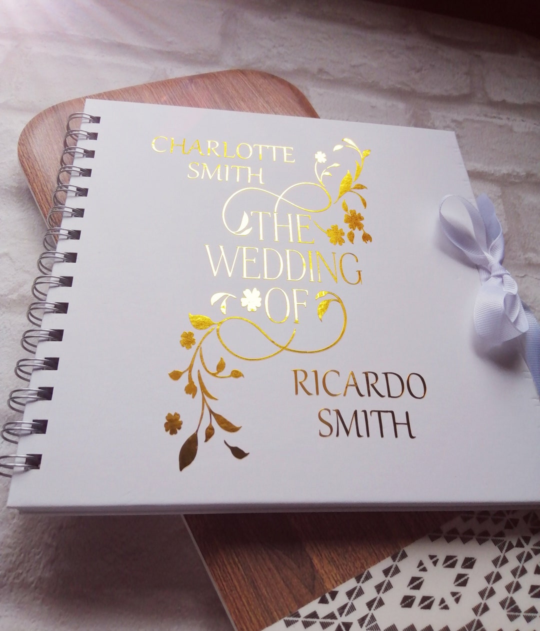 Personalised Vinyl Decal Sticker for Modern DIY Wedding Guest Book Gift ...