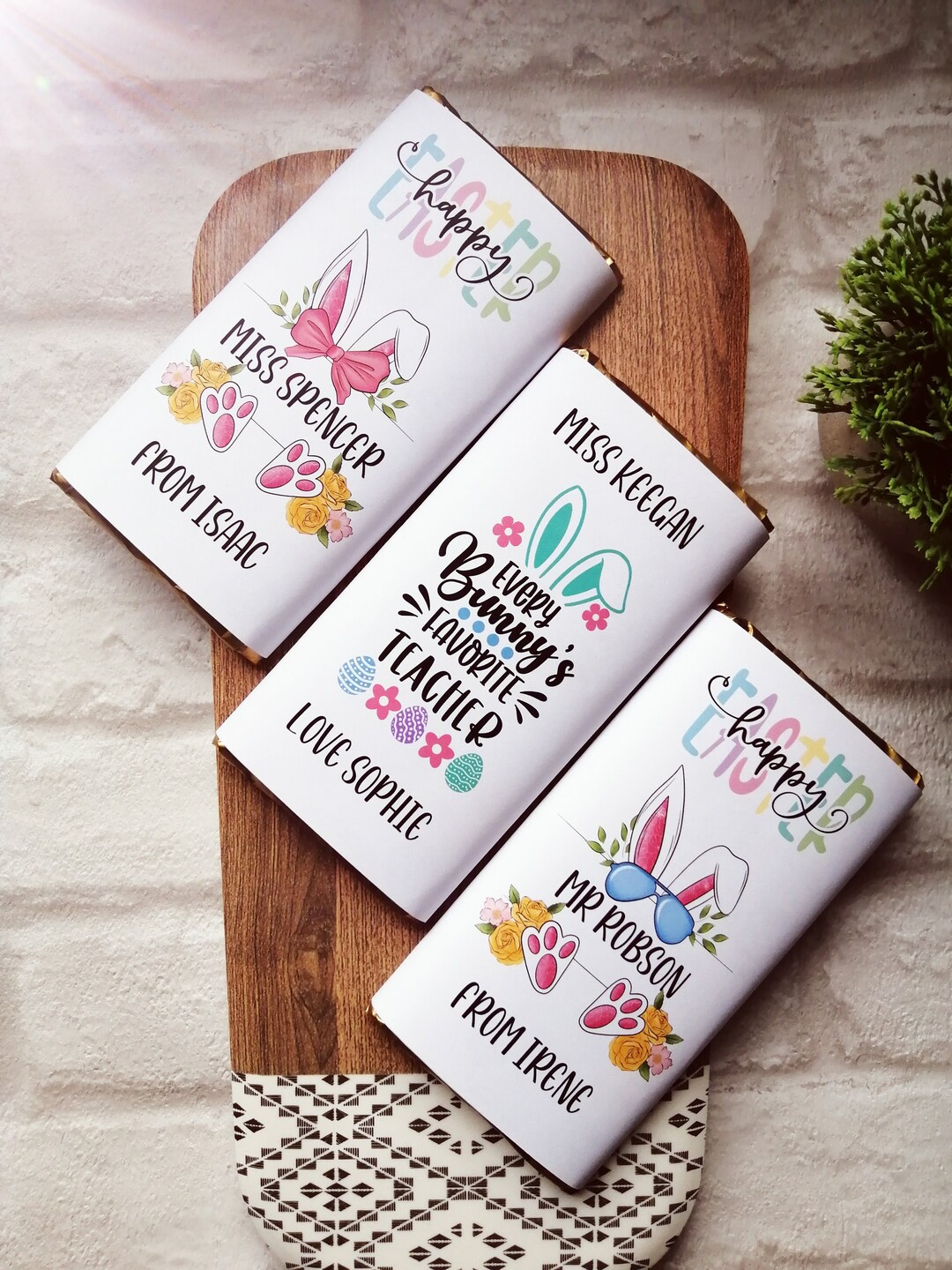 Personalised Happy Easter Teacher Chocolate Bar Wrapper Gift - Etsy UK