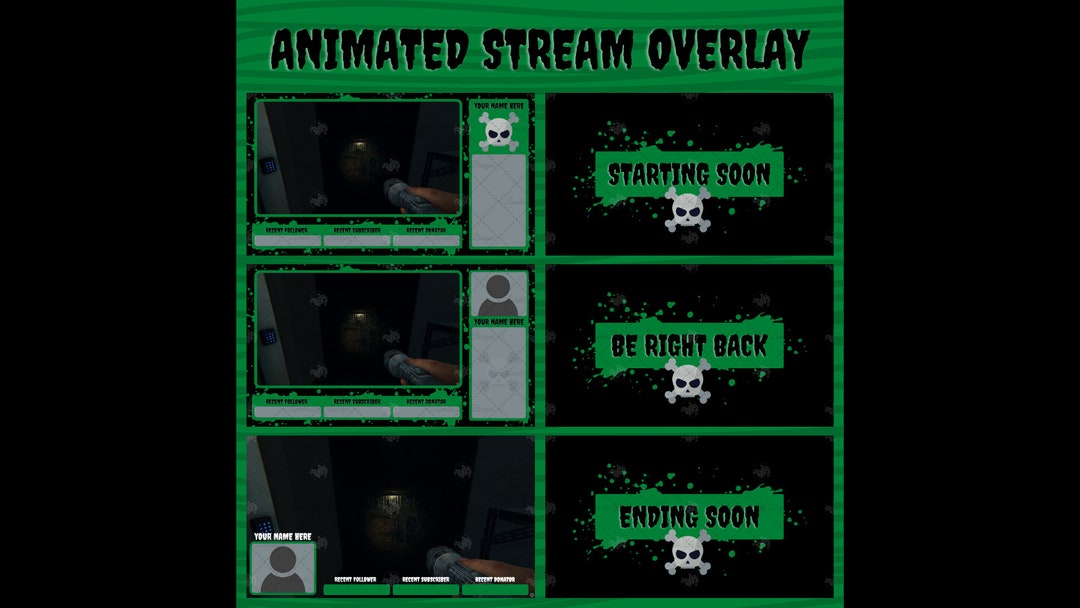 Animated Customizable Toxic Stream Overlay - Etsy