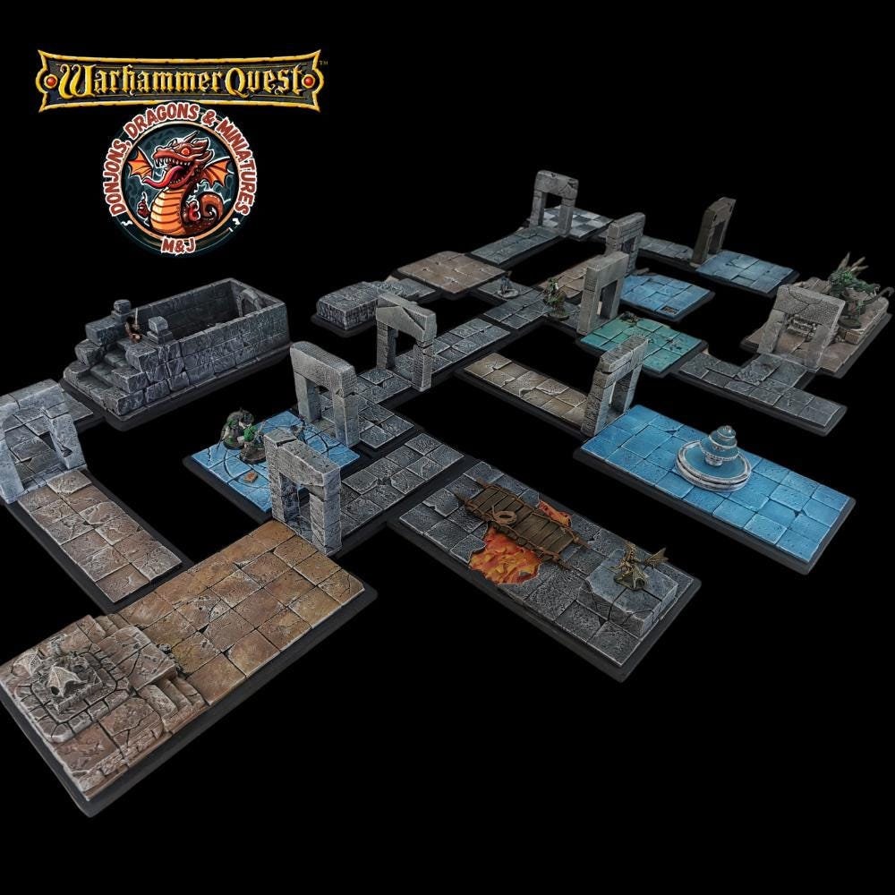 Dungeon Tile Set – Inspired by Warhammer Quest 95 – Handcrafted 3D ...