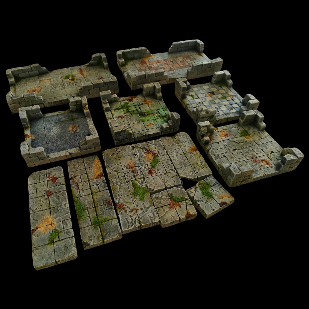 Modular Dungeon Tile Set V1 – 3D Terrain for Heroquest, Rpgs, Wargames ...