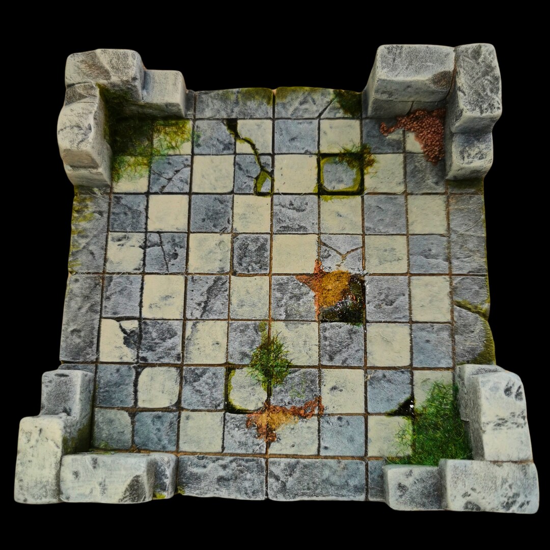 Dungeon Tile 4x4 – Small 3D Room for 28mm Miniatures – Handcrafted RPG ...