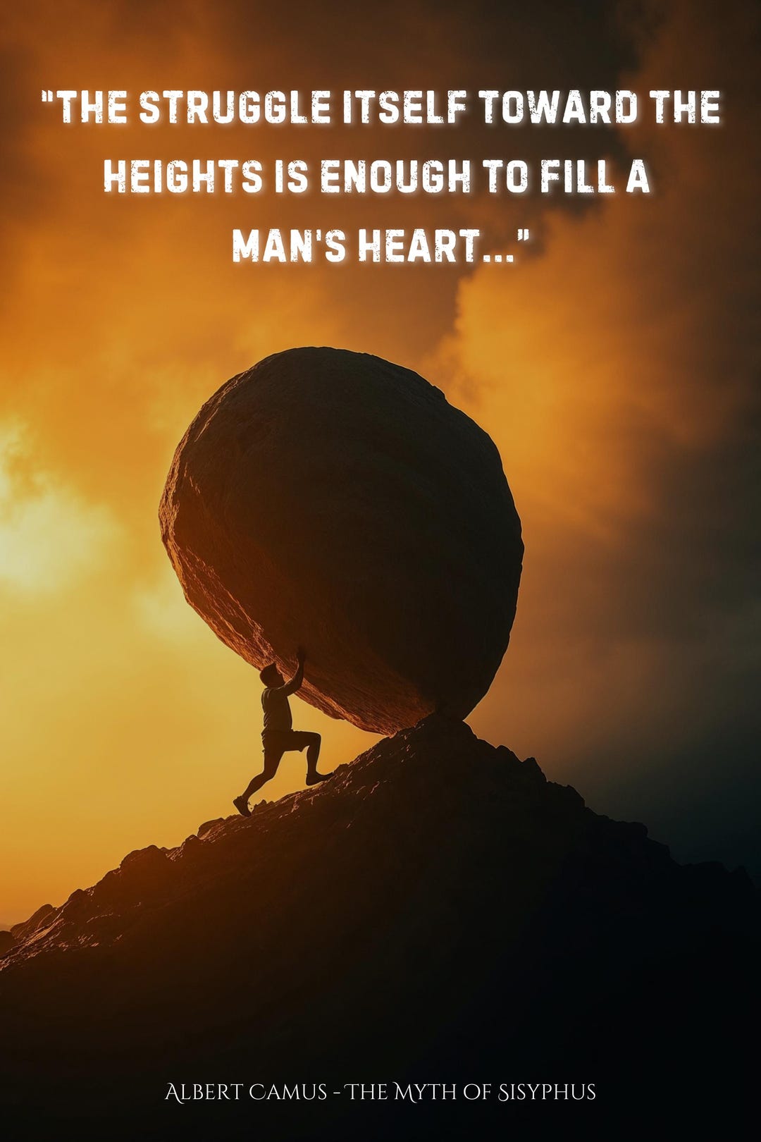 Motivational Poster the Myth of Sisyphus - Etsy