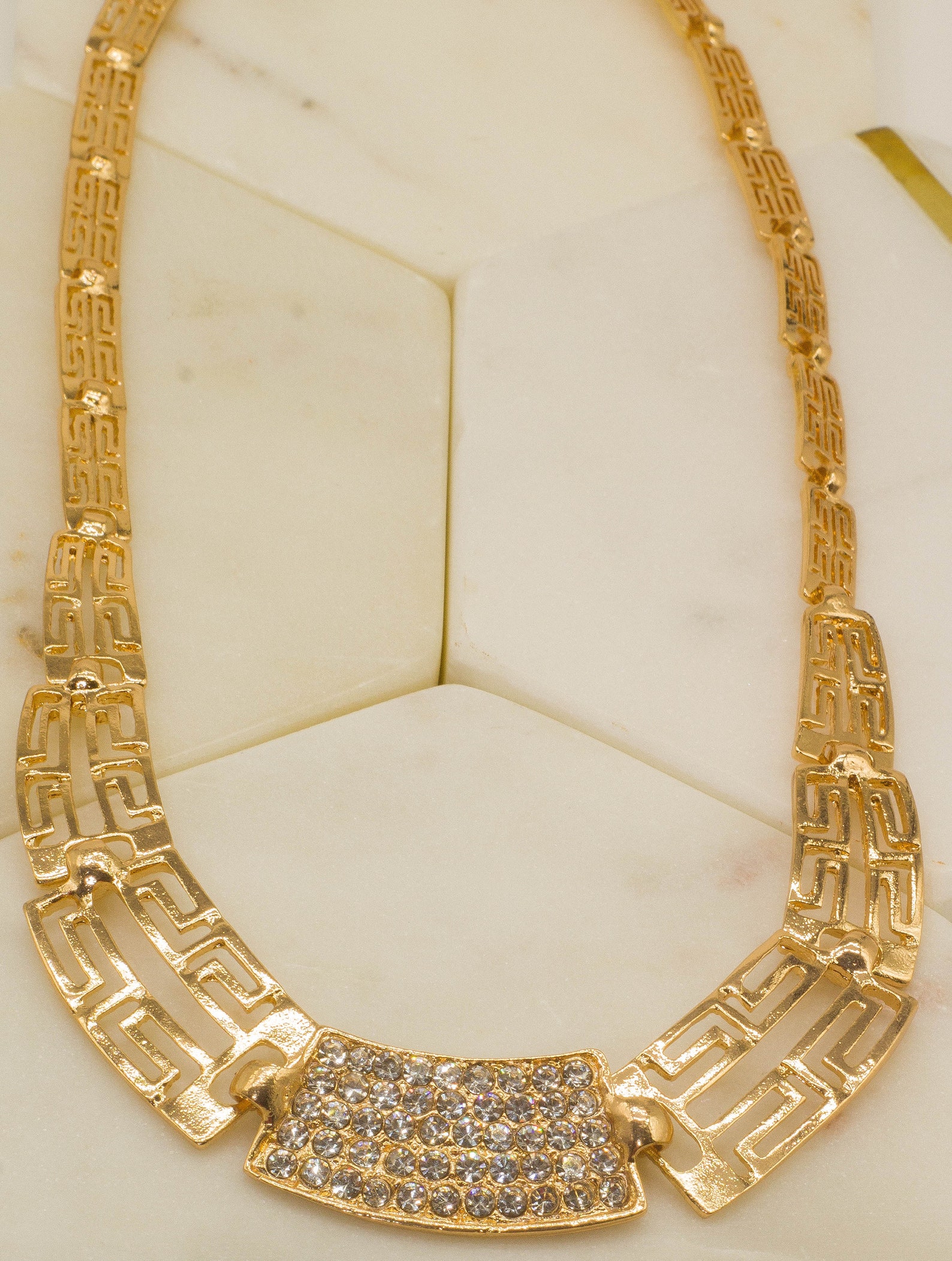 Gold Jewelry Set Bridal Jewelry Set Gold Necklace Set Statement Jewelry ...