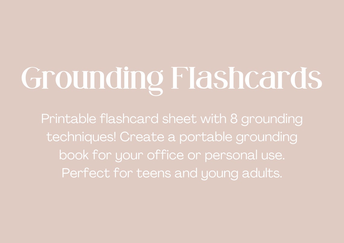 Grounding Flashcards, Printable Flashcards, Grounding Techniques, Teen ...