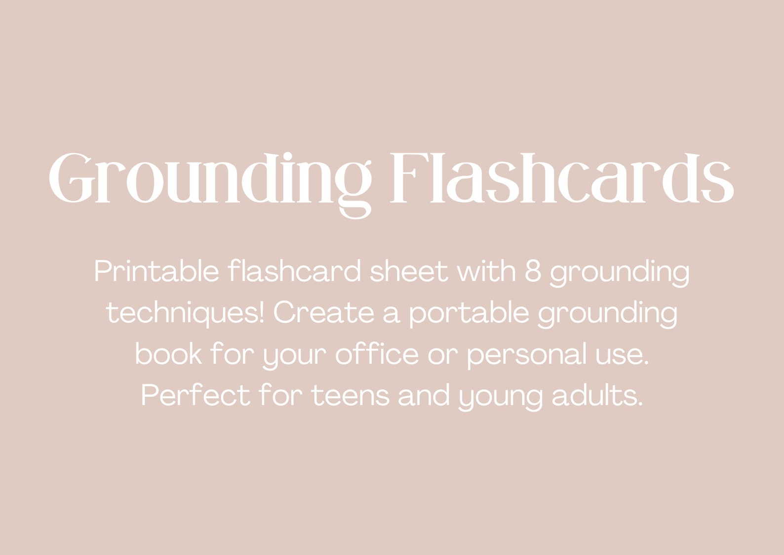 Grounding Flashcards, Printable Flashcards, Grounding Techniques, Teen ...