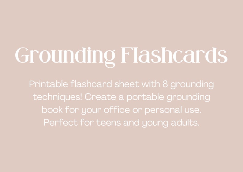 Grounding Flashcards, Printable Flashcards, Grounding Techniques, Teen ...