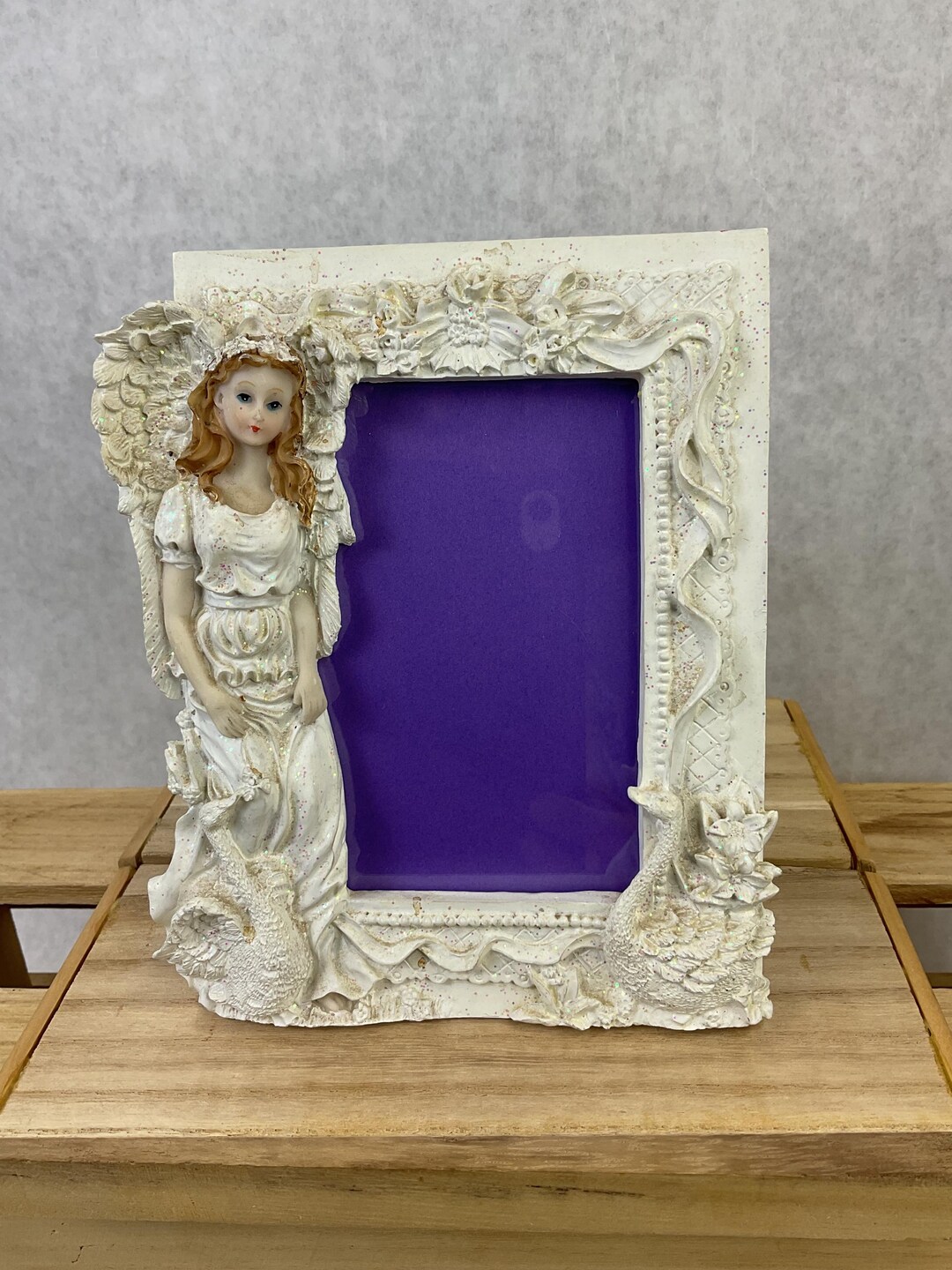 Vintage 3D Casted Resin Photo Frame With Angel Theme - Etsy