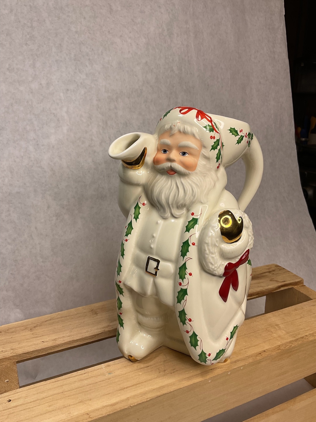 Vintage Lenox "holiday Santa Collection Pitcher" - Etsy