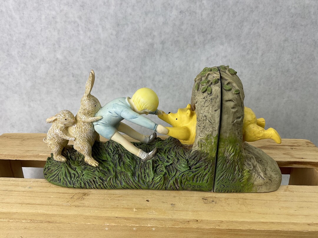 Vintage Disney Winnie the Pooh and Christopher Robin Bookends - Etsy