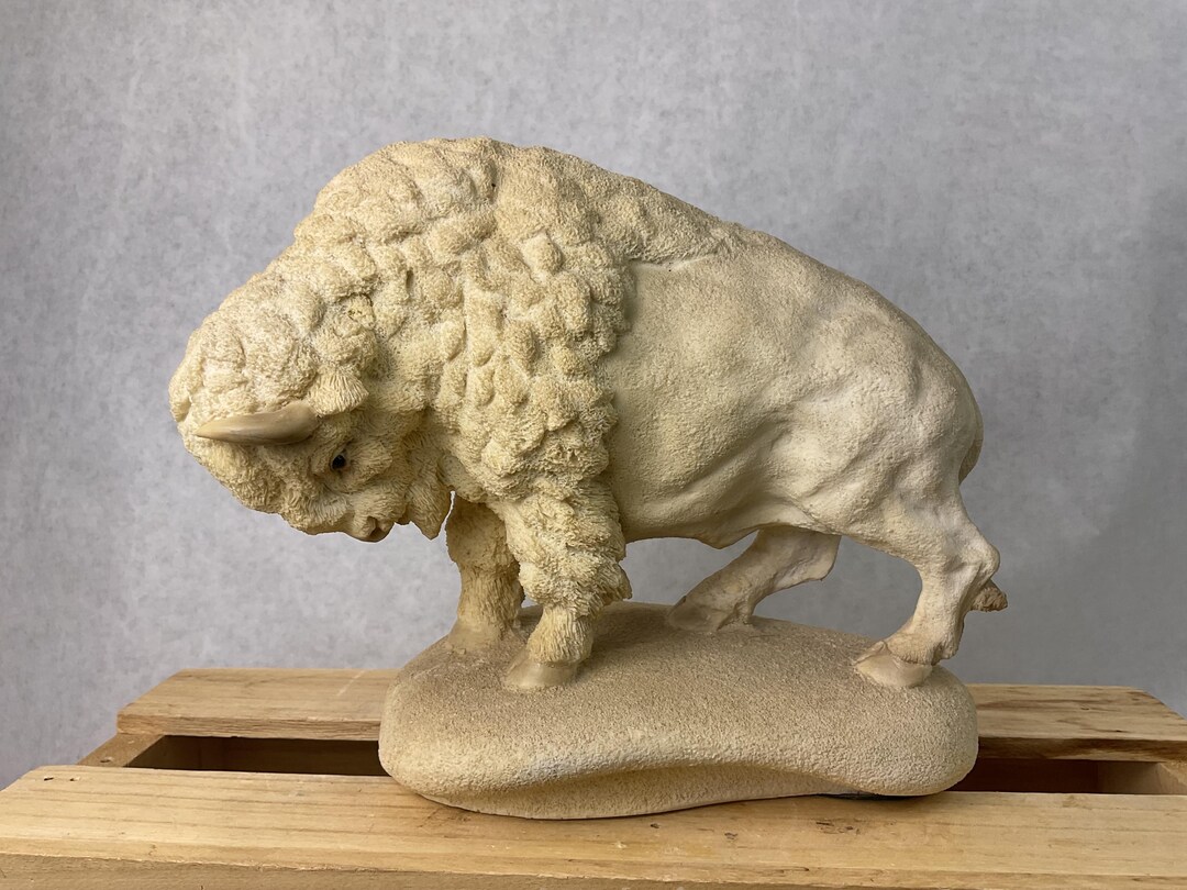 Vintage United Designs Native American White Buffalo Statue - Etsy