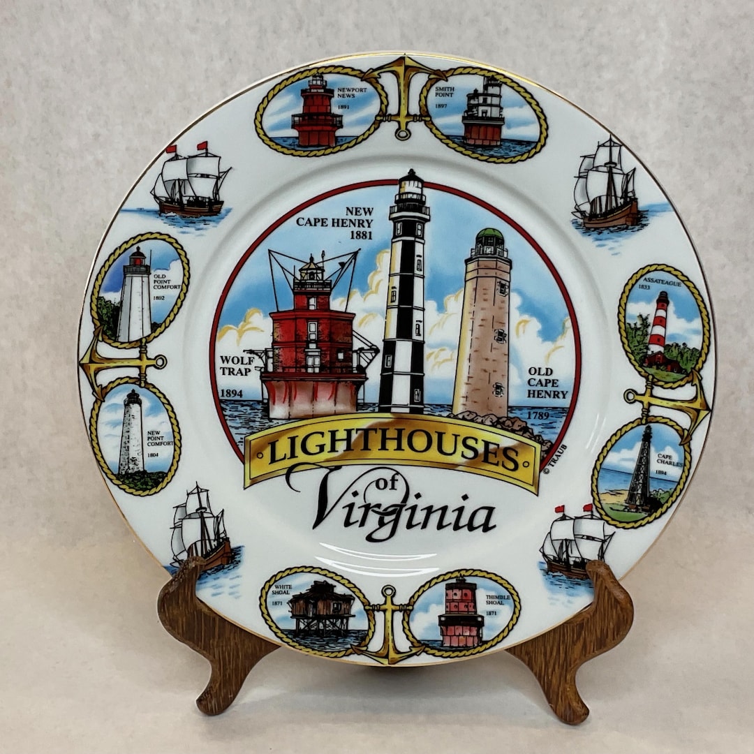 Vintage Lighthouses of Virginia Collectors Plate - Etsy