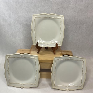 Vintage Trio of Princess House Pavillion Square Plates 3 - Etsy