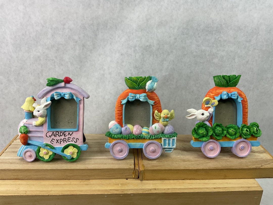 Vintage Easter Theme Train Set Picture Frames (3) - Etsy