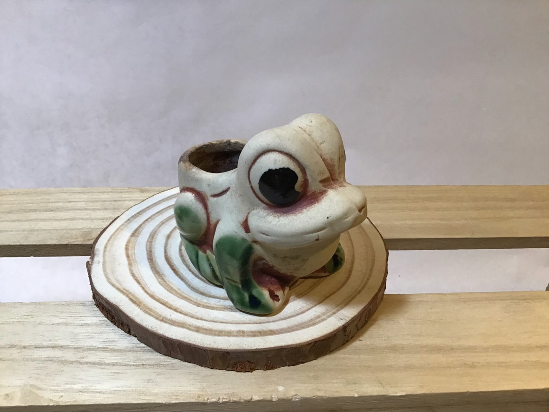 Vintage Terra Cotta Frog Planter - Etsy