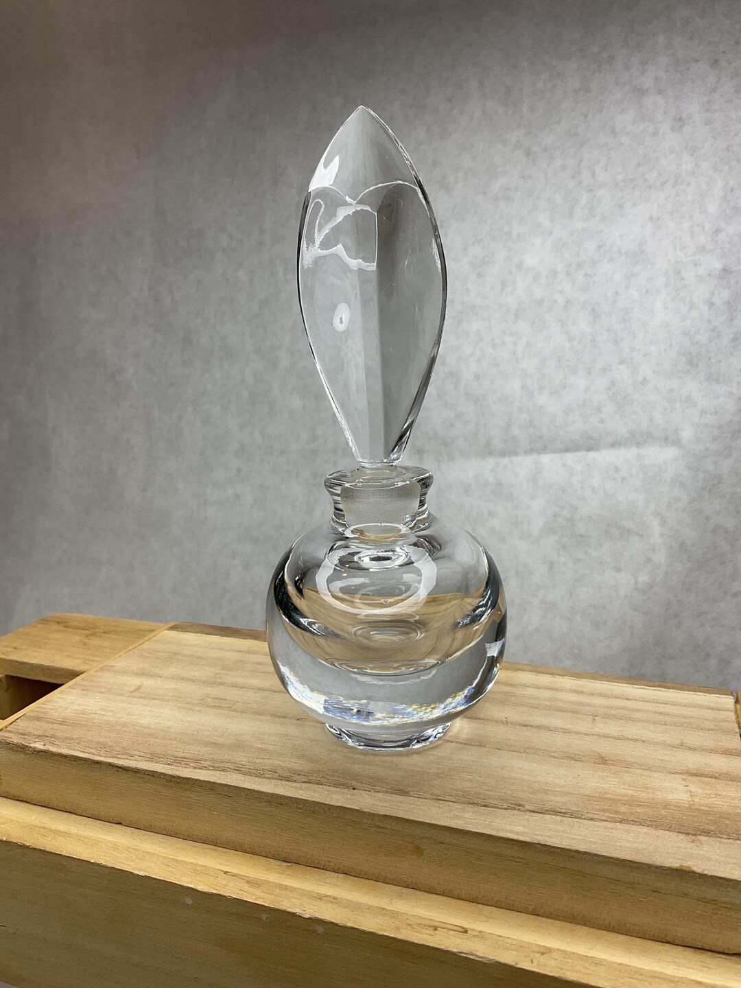 Vintage Blown Glass Perfume Bottle With Elegant Dauber - Etsy