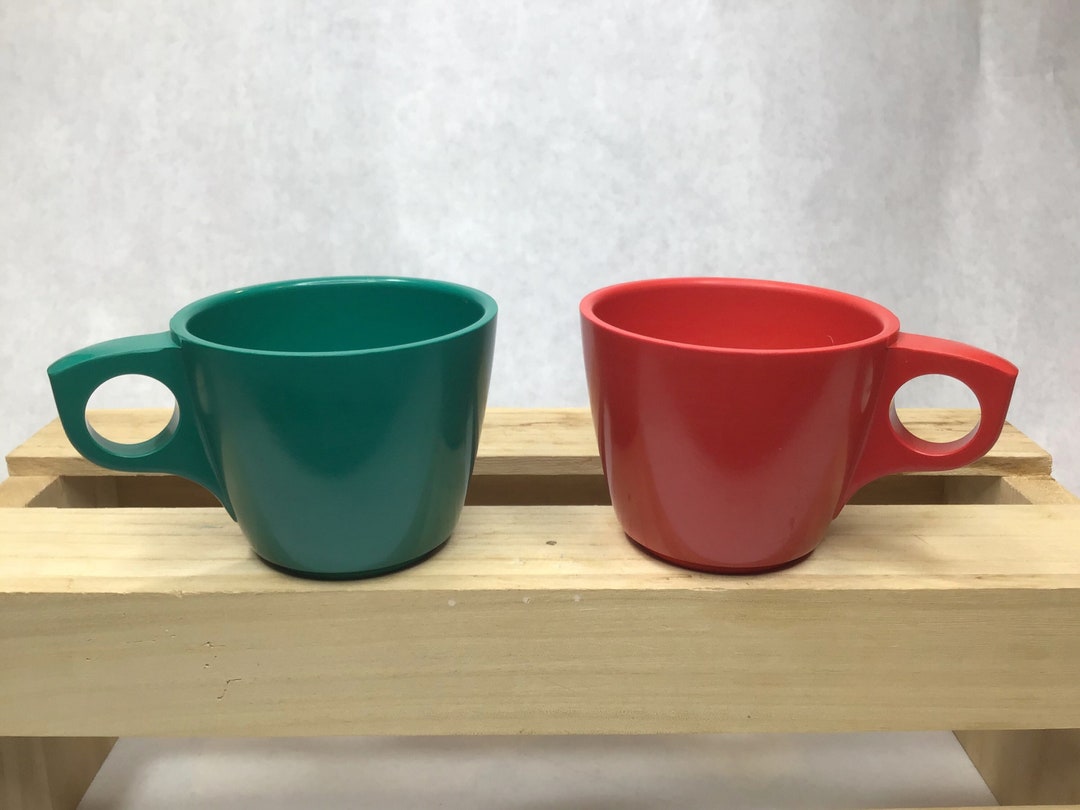 Vintage Diner Melamine "hollywood Brand" Cups (2) - Etsy