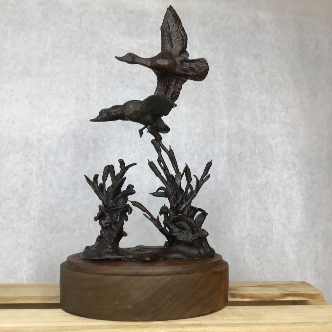 Vintage Ducks in Flight Statue - Etsy