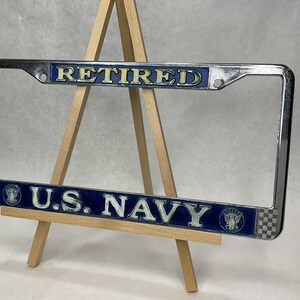Vintage retired U.S. Navy License Plate Frame - Etsy