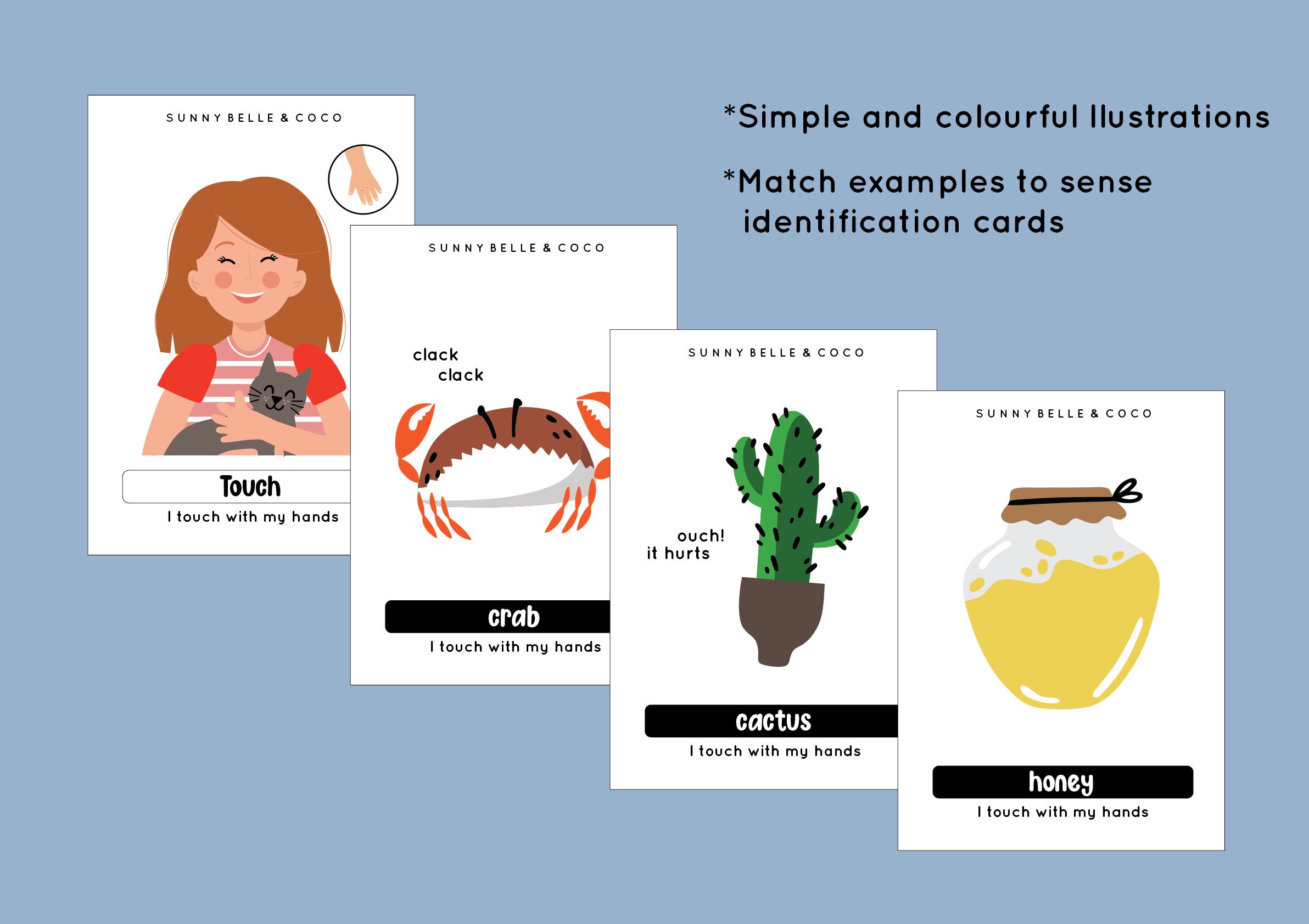 My 5 Senses Sorting Flashcard Montessori Materials Printable | Etsy
