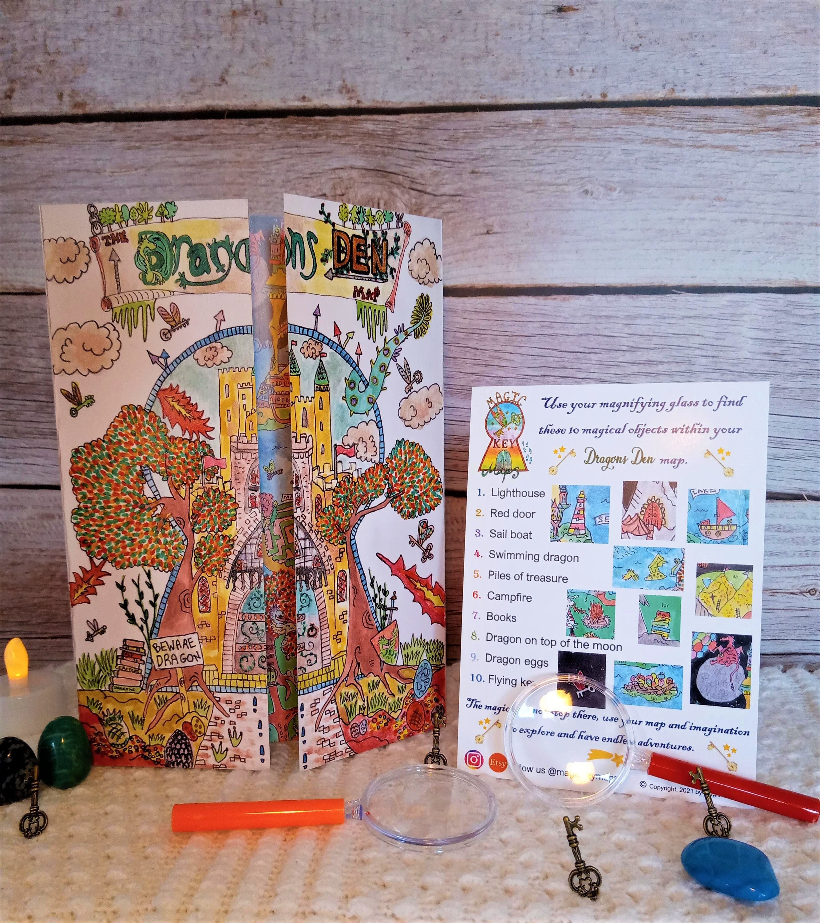 The Dragons Den Map Discover the Land of the Dragons - Etsy