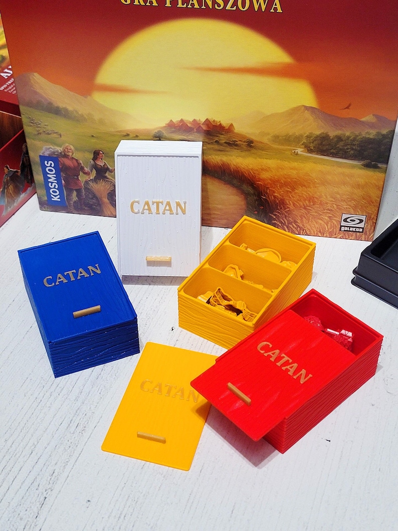 CATAN Organizer/box With Lid Set of 4 - Etsy