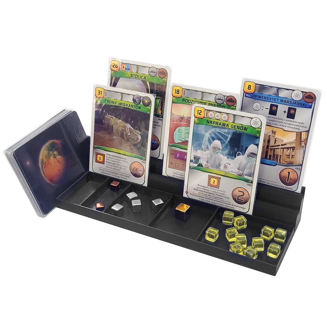 Board Game Elements Holder/organizer 3 Raws for Cards, Coins/tokens and ...