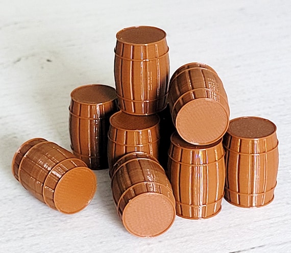 Wooden Barrel 3D for Board Games War Games Set of 10 - Etsy