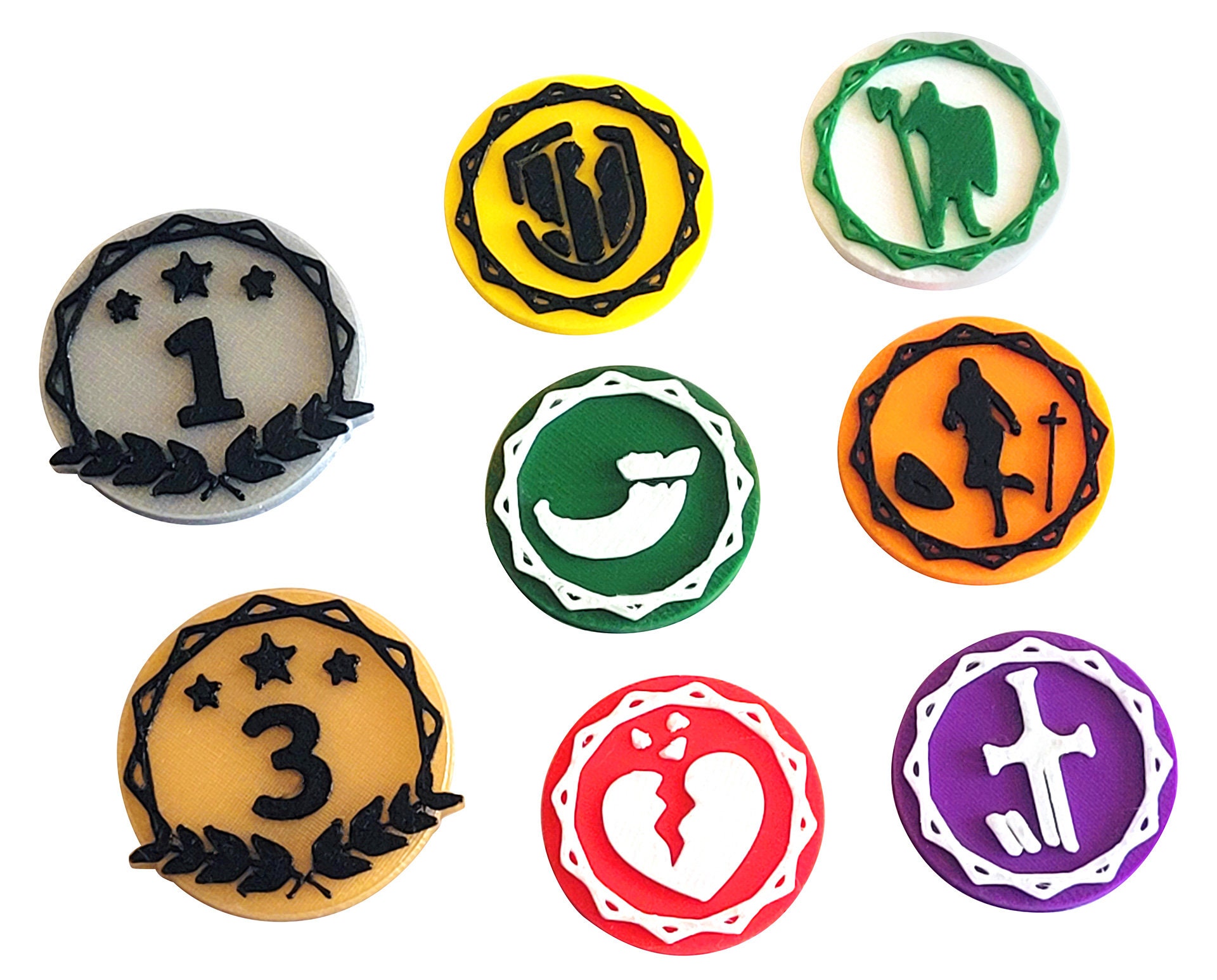64 Colorful Tokens for A Song of Ice and Fire - Etsy