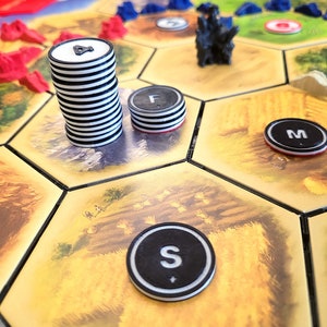 CATAN Colorful Circular Number Tokens for 5/6 Players 28 Pieces 1 Set ...