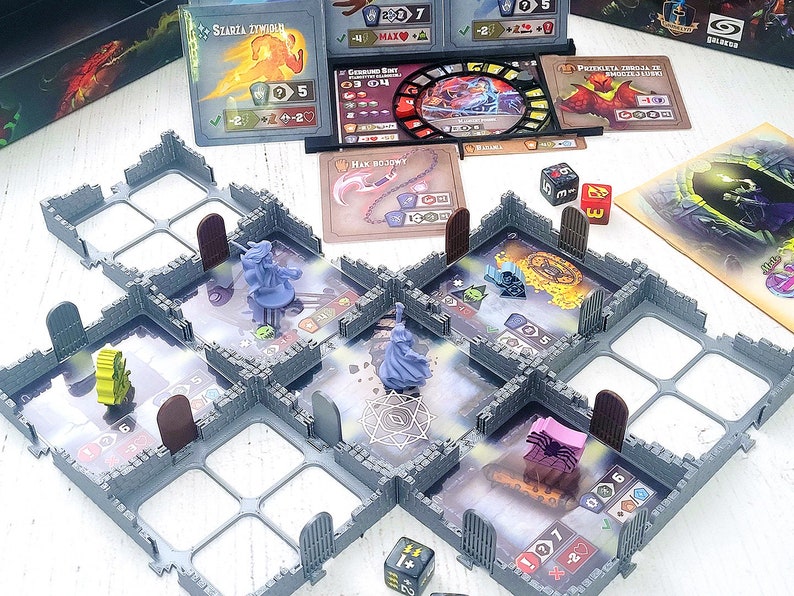 Tiny Epic Dungeons - 12 Dungeons Bases and 16 Doors - 1 Set - Etsy